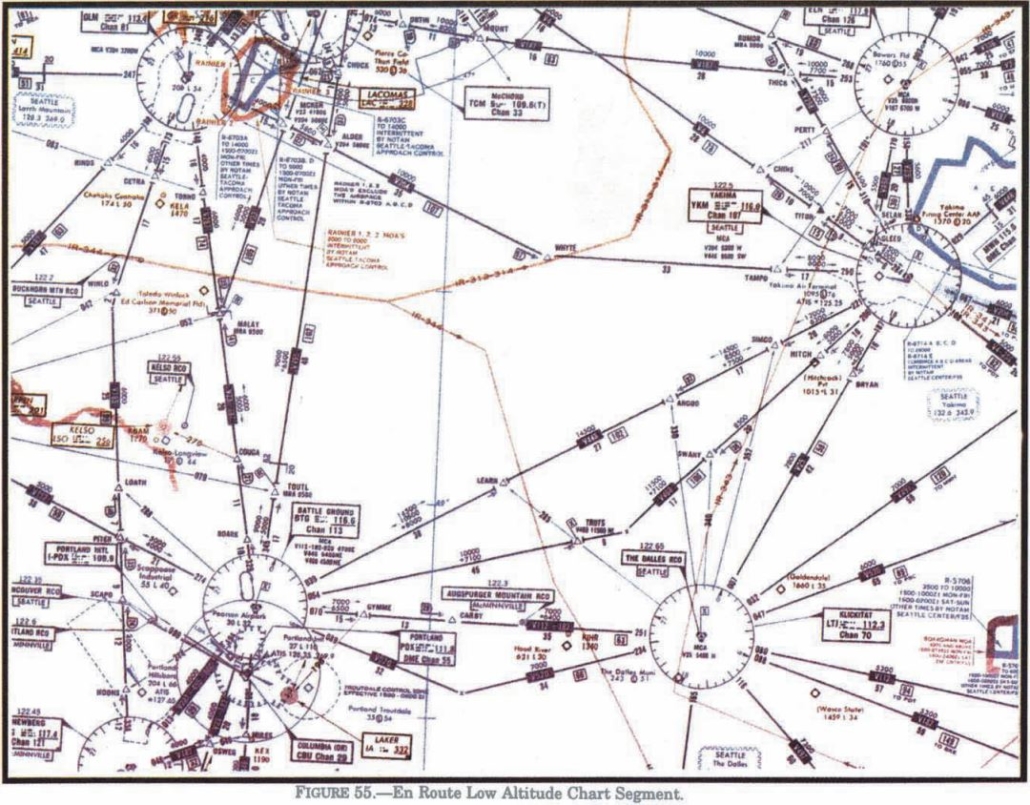 (Refer to figure 55) En route on V448 from YKM VORTAC to BTG VORTAC ...